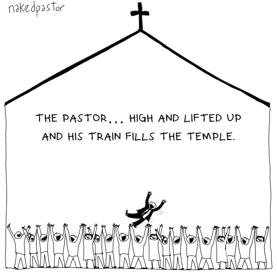 High and Lifted Up Digital Cartoon by NakedPastor