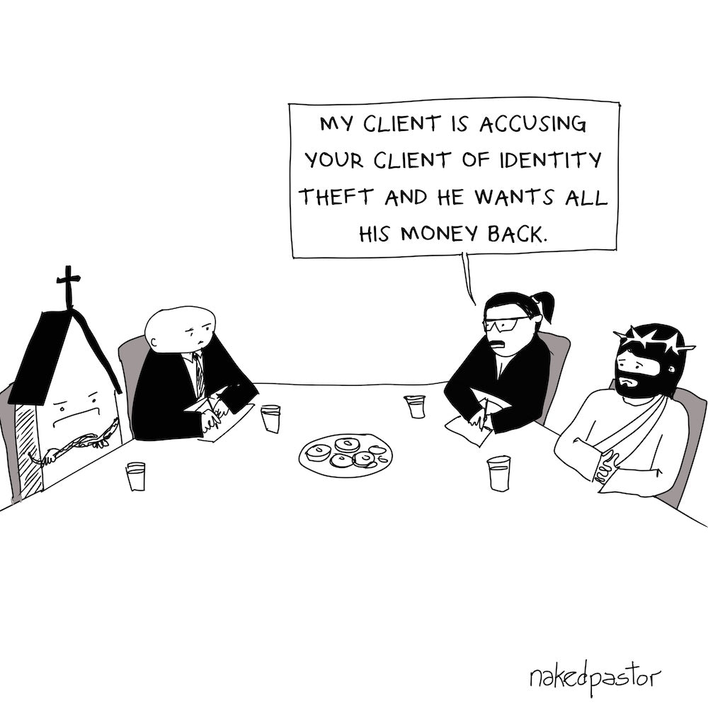 Identity Theft Digital Cartoon by NakedPastor