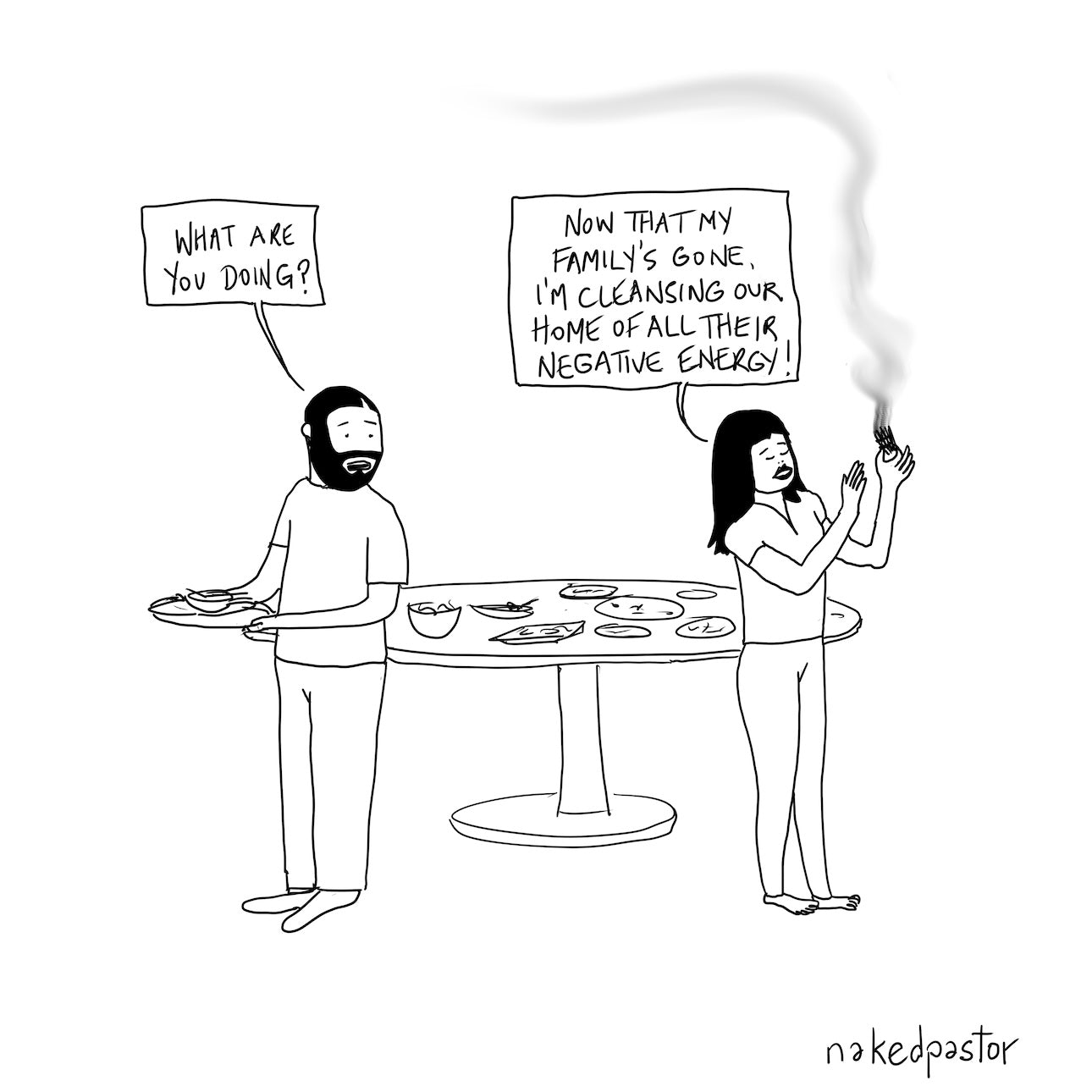 Buy Negative Energy Digital Cartoon by NakedPastor - David Hayward