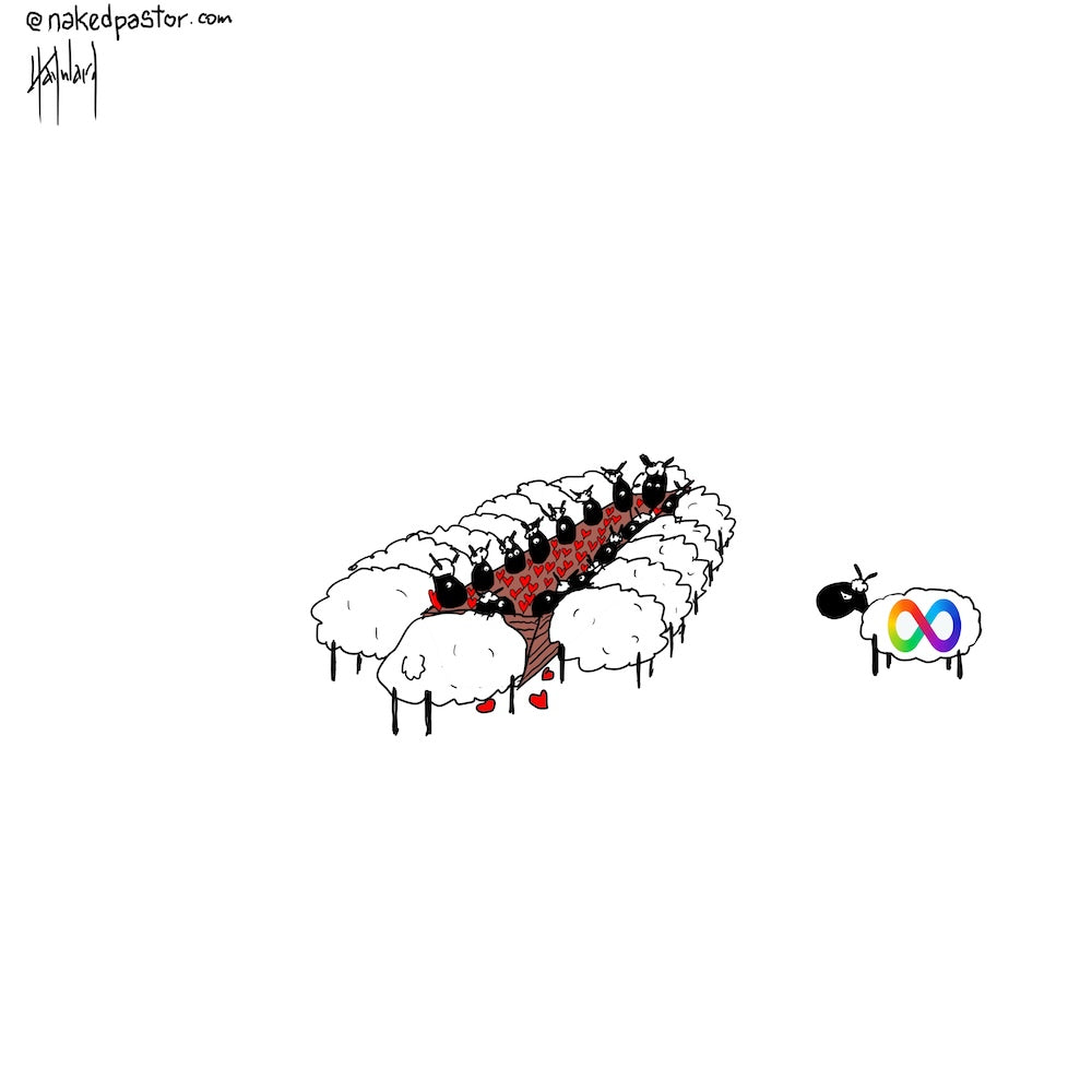 The Autistic Sheep Digital Cartoon by NakedPastor