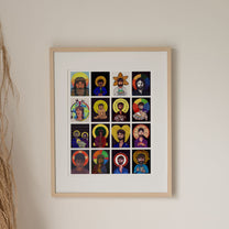 Christ Collage Art Print